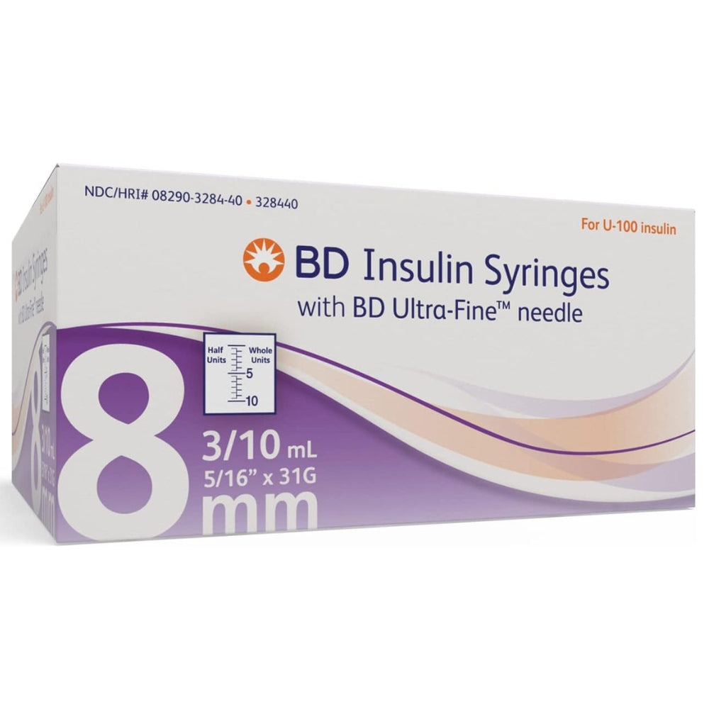BD Ultra-Fine Needle U100 Syringes, Becton Dickinson – Medicinal Supplies
