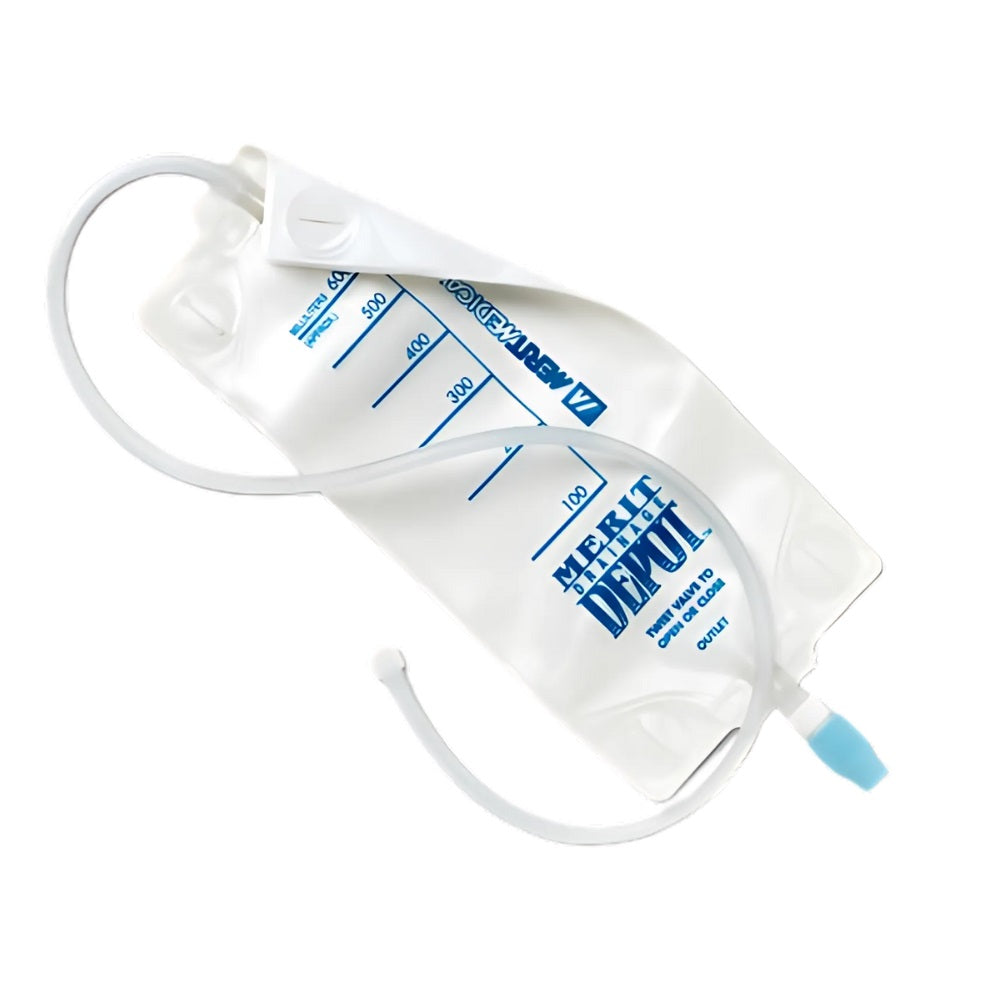 Merit Drainage Depot Bag 20 oz (600 mL), 24" Tubing, Twist Drain Valve