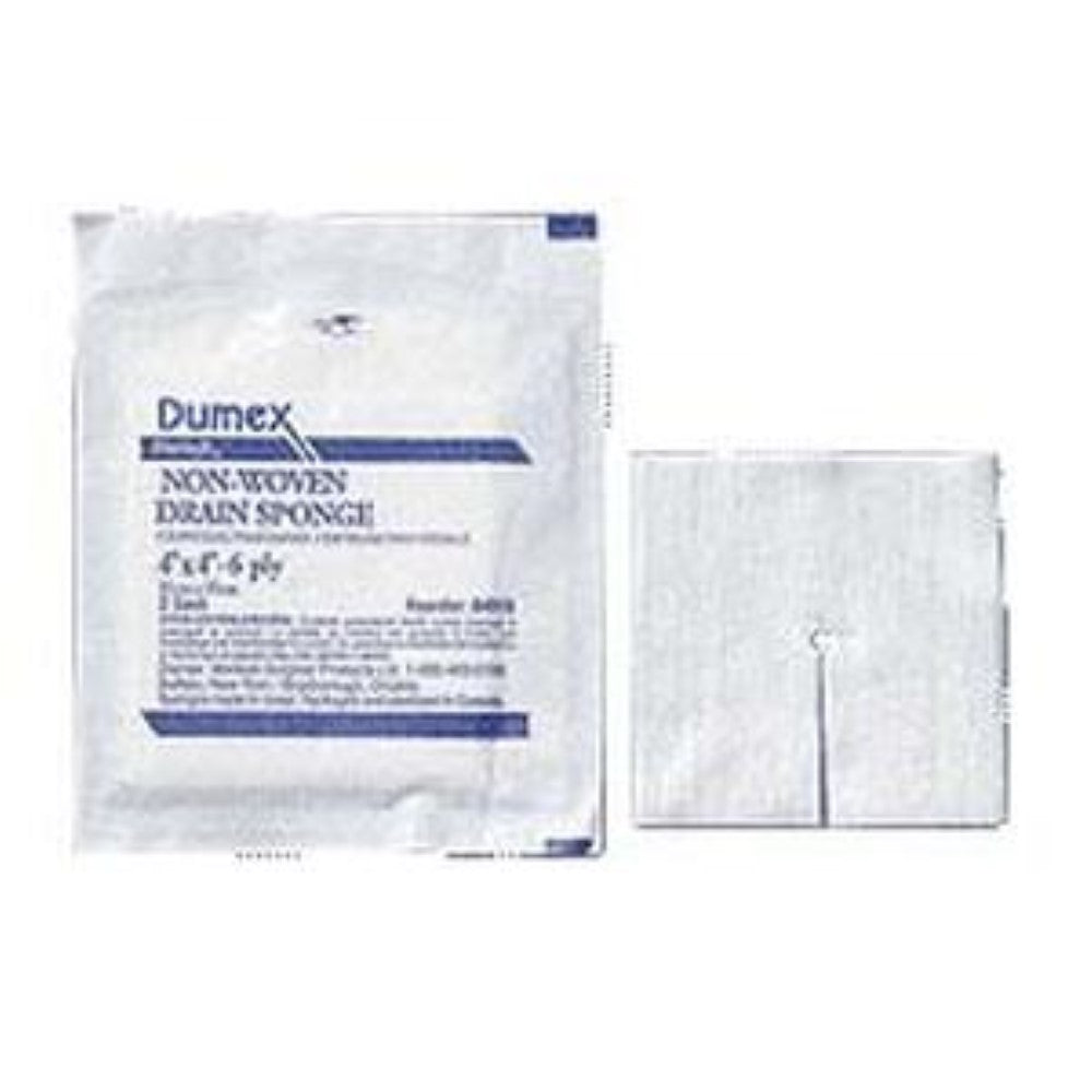 Derma Sciences DuSoft Non-Woven Sterile Tracheotomy/Drain Sponge, 6-Pl