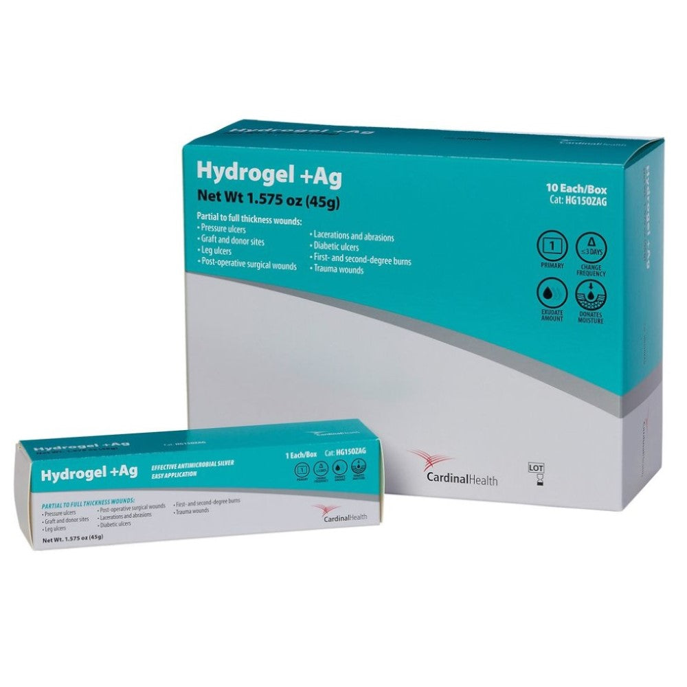 Cardinal Health Hydrogel +Ag, Silver Amorphous Hydrogel, 1.5 oz. Tube ...